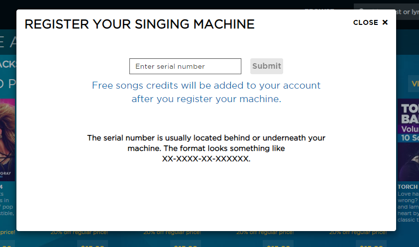 Registering your machine on the Karaoke Store – Singing Machine Karaoke